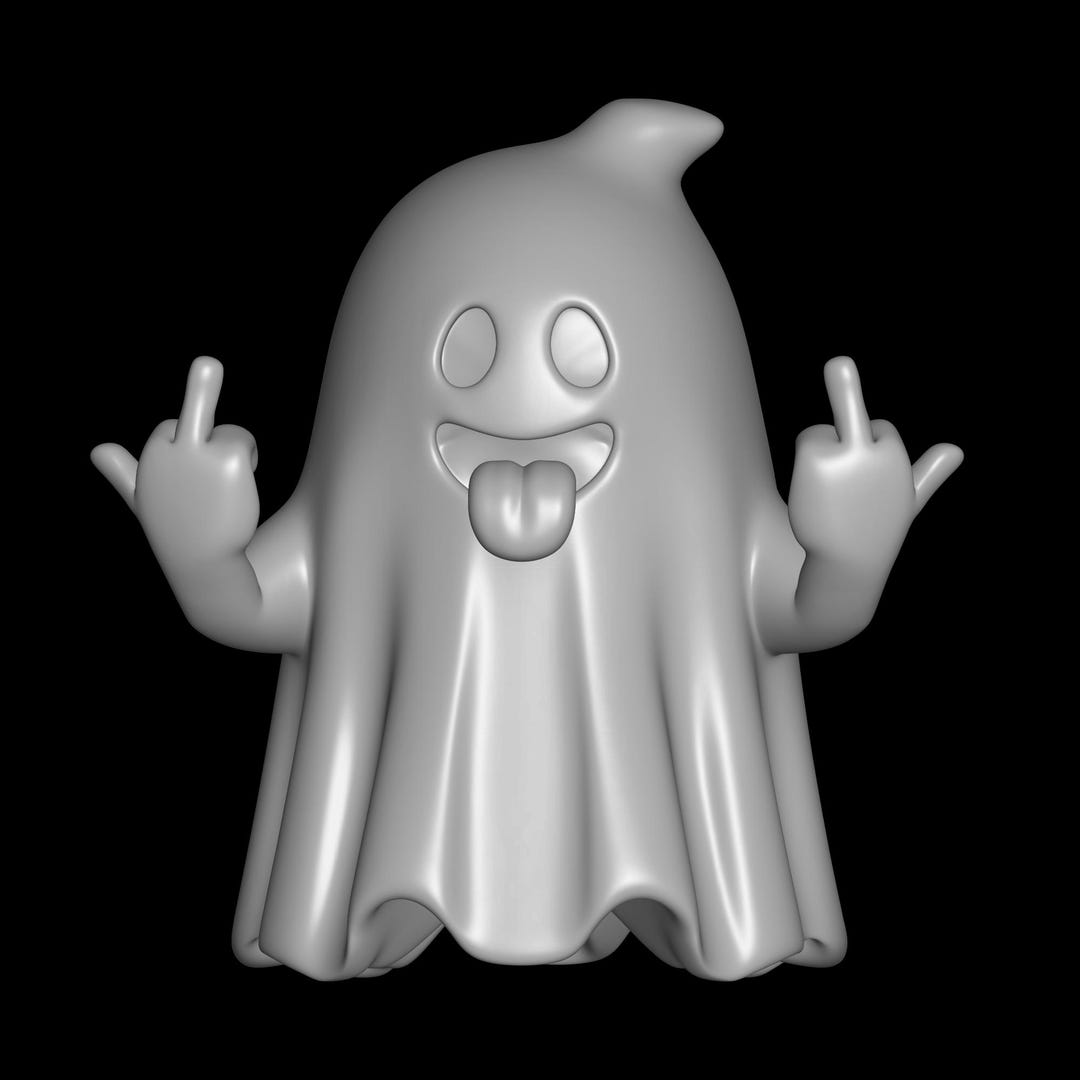 Middle Finger Ghost STL File: 3D Printing Model, Dnd Cosplay - Etsy ...