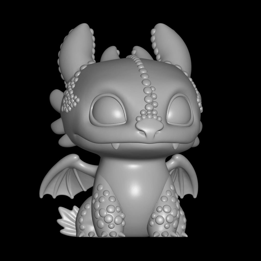 Chibi Dragon Toothless STL File: 3D Printing Model for Dnd & Cosplay - Etsy