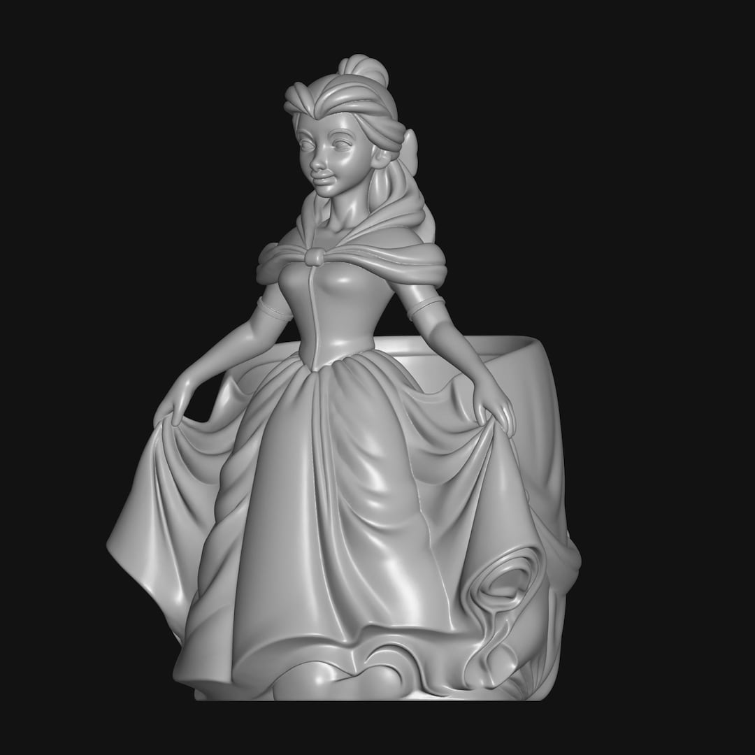 Princess Belle Planter STL File: 3D Printing Model - Etsy