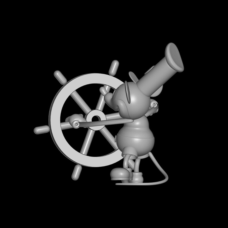 Iconic Steamboat Mickey Mouse STL File: 3D Printing Model - Etsy