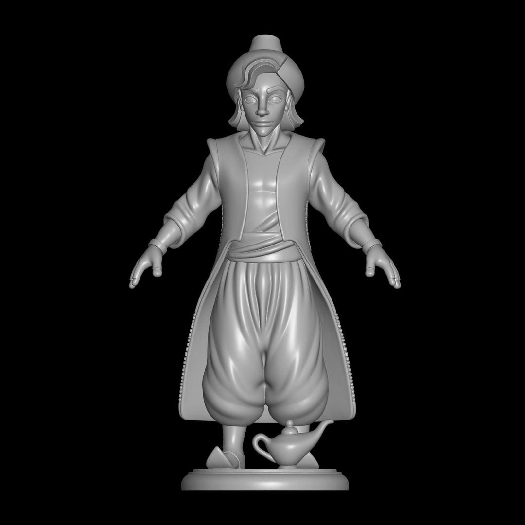 Aladdin With Lamp STL File, Disney, 3D Print Model - Etsy