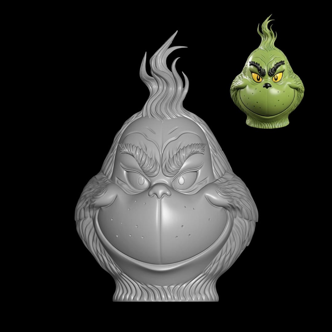 Grinch Planter, Container & Pencil Holder STL File: 3D Printing Model ...