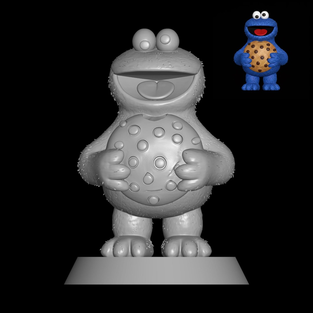 The Muppets Sid the Cookie Monster From Sesame Street STL File for 3D ...