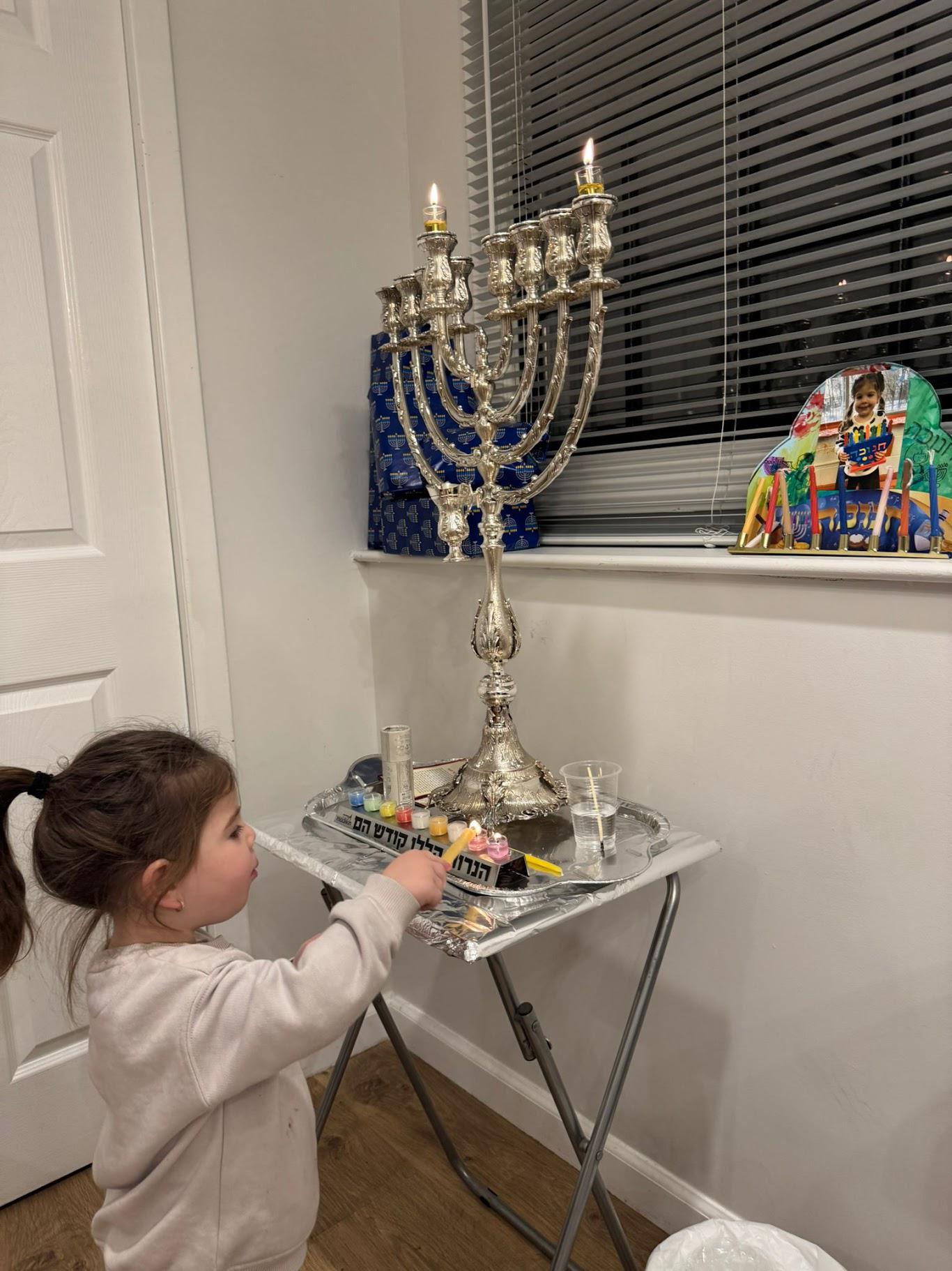 Hanukkah Menorah Kit for Kids , Includes 50 Candles in Real Glass Cup ...