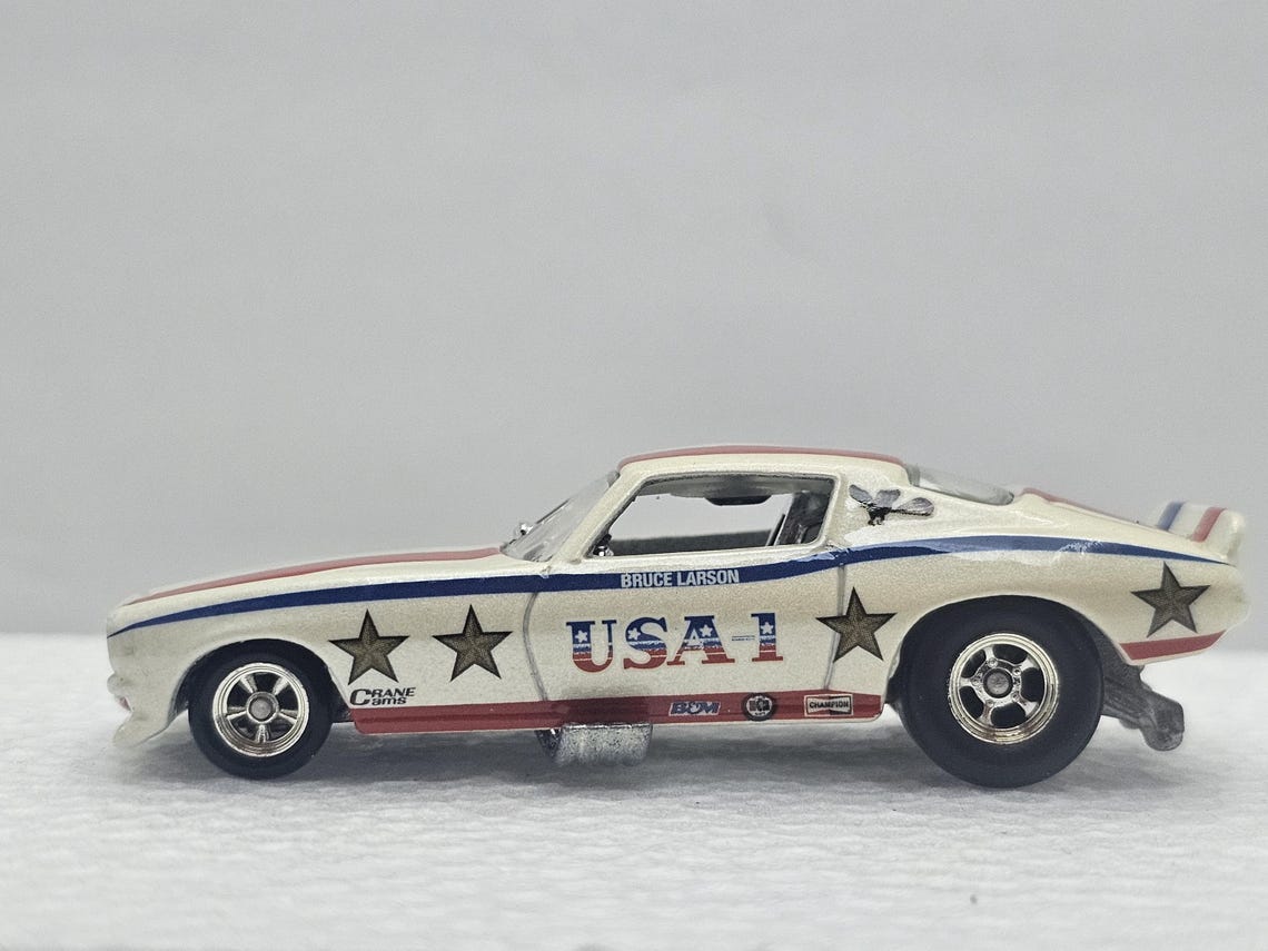 2010 Hot Wheels Drag Strip Demons Bruce Larson USA-1 70 Camaro Funny ...