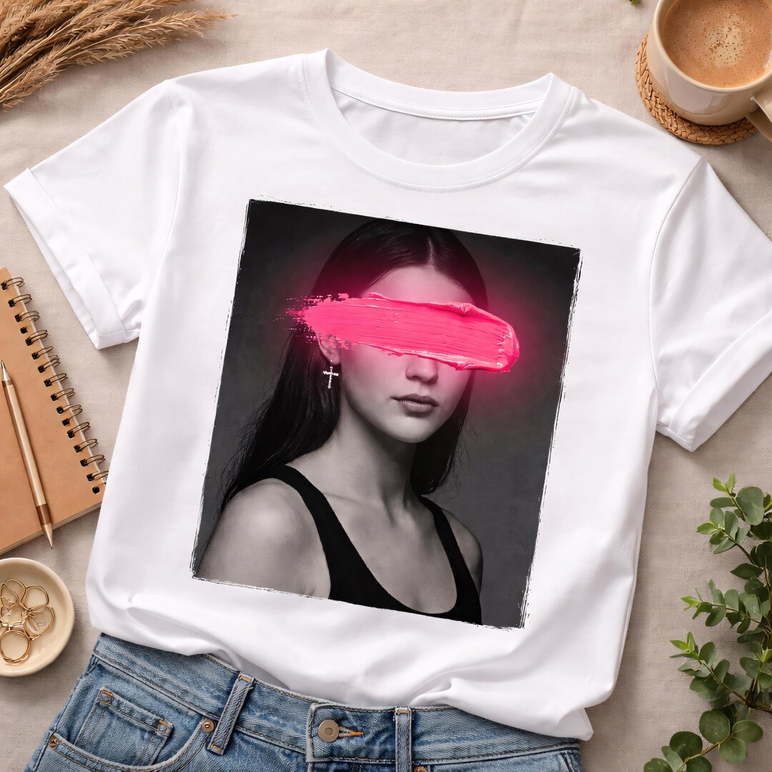Pink Silence Art T-shirt / Women Oversized T-shirt - Etsy