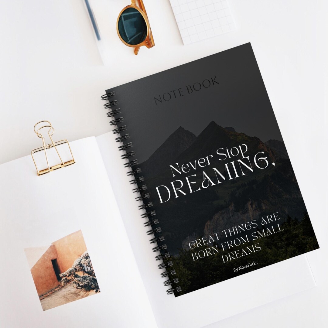 Dream Big Spiral Notebook: Inspirational Quotes, Goal Setting - Etsy