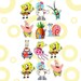 Custom Spongebob Birthday Cake Topper: Stickers, Clipart, SVG (party ...