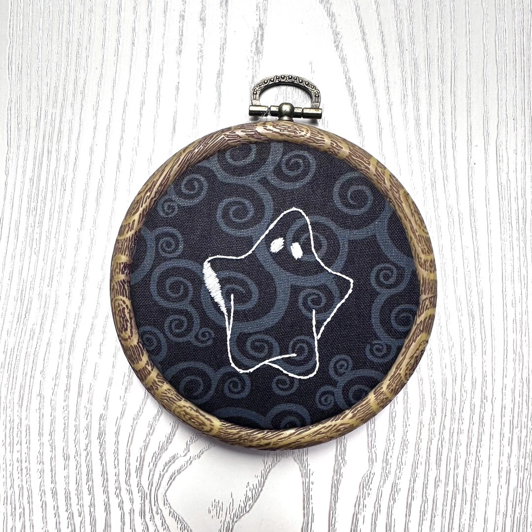 Star Ghost Glow in the Dark Hand Embroidery - Etsy