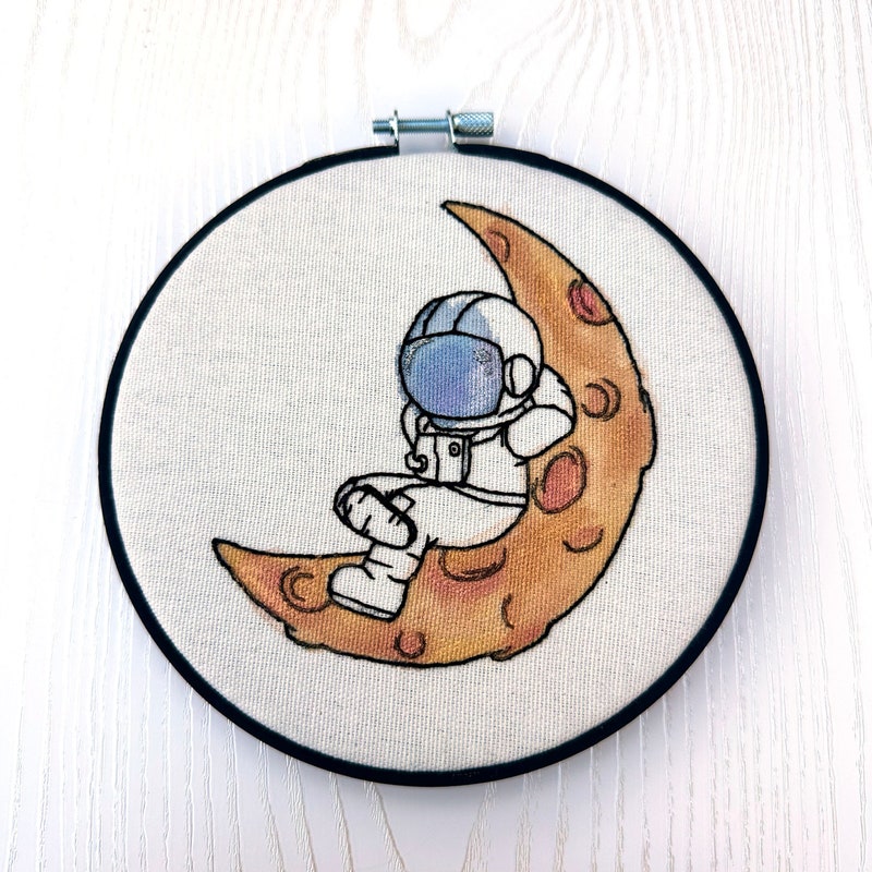 Astronaut Embroidery - Etsy