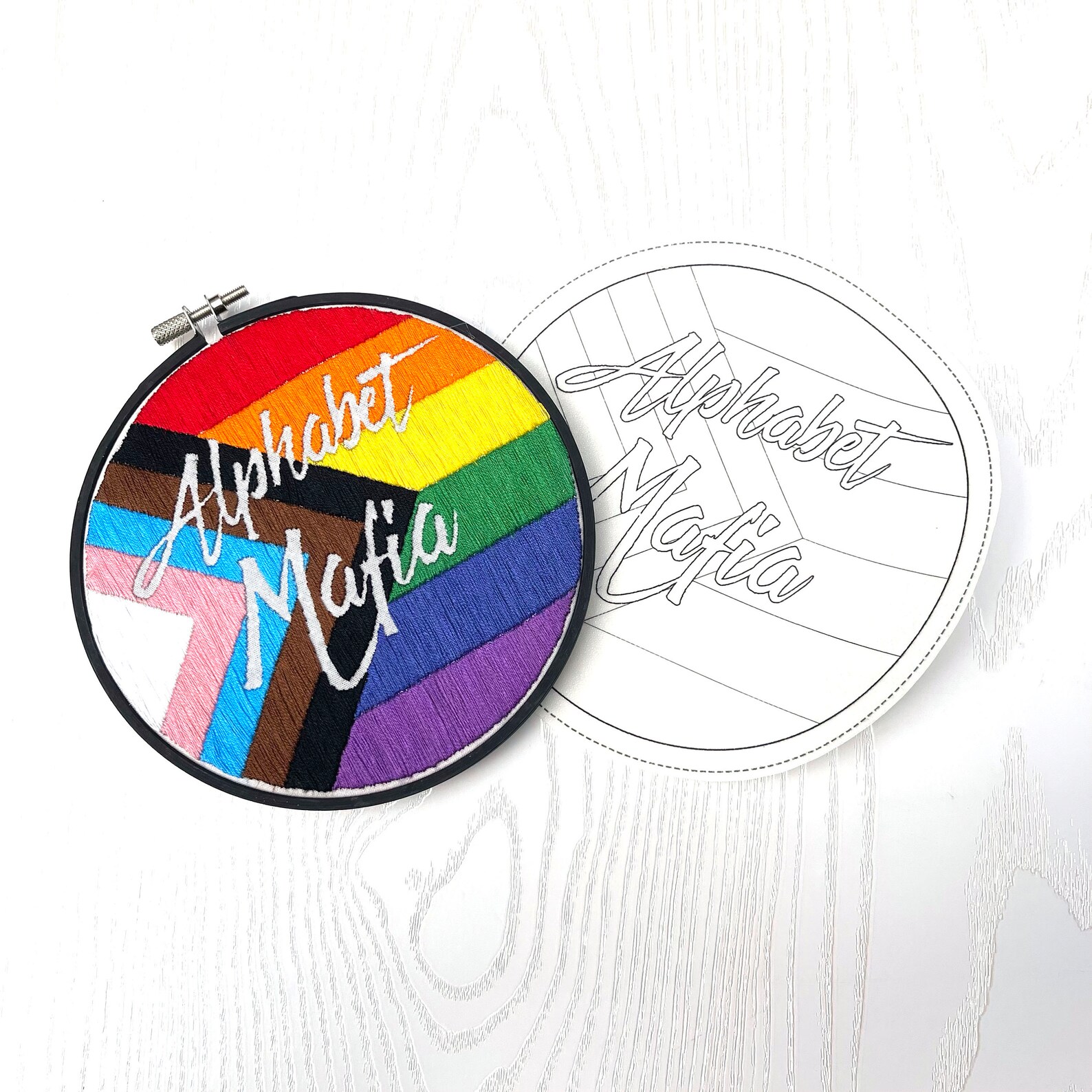 Alphabet Mafia Hand Embroidery Pattern Modern Negative - Etsy