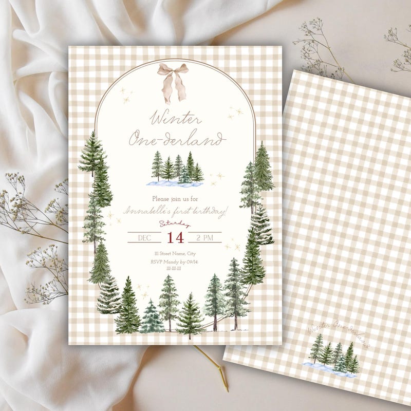 Winter One Derland Card - Etsy