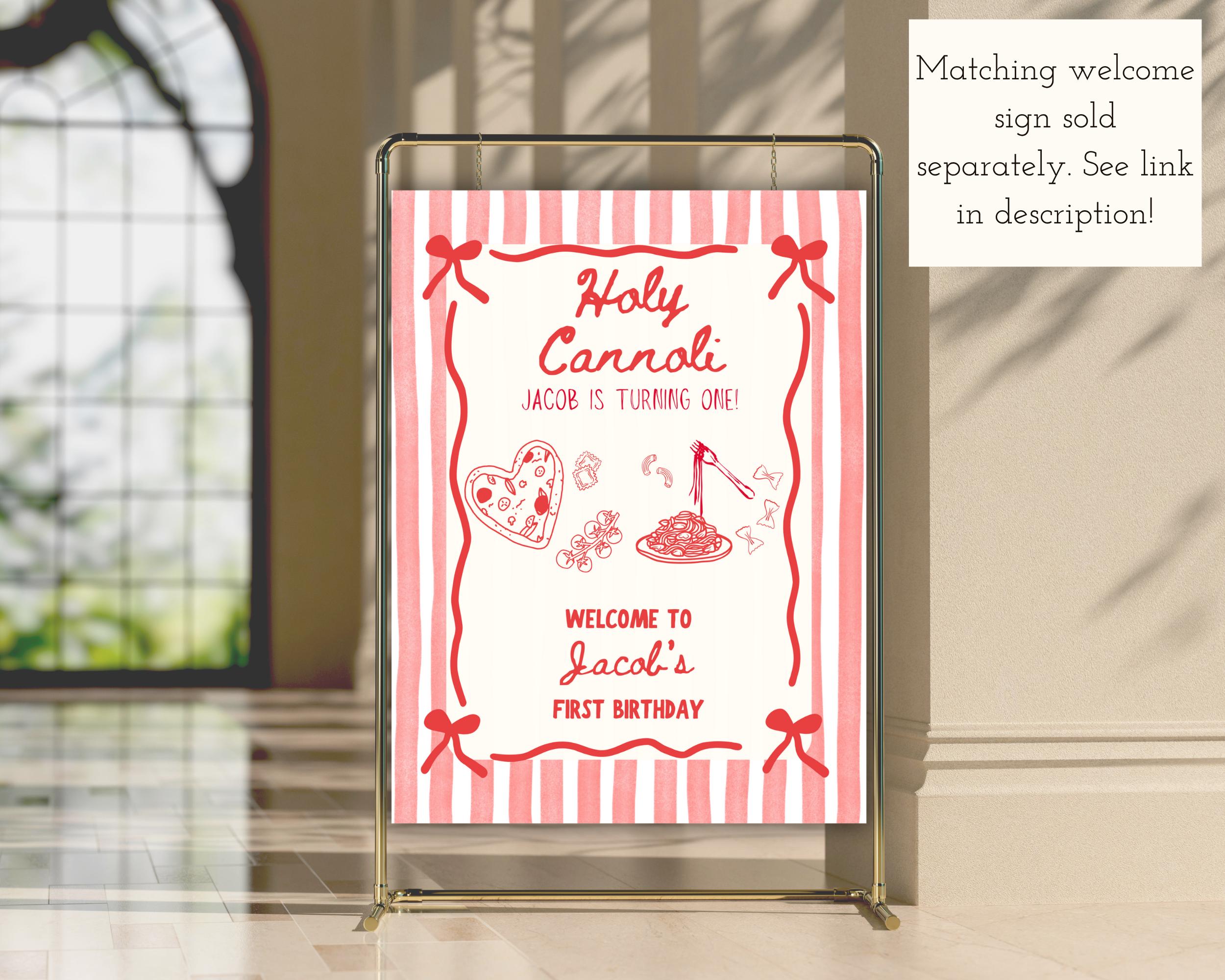 Holy Cannoli Birthday Invitation | Gender Neutral Italian Birthday ...