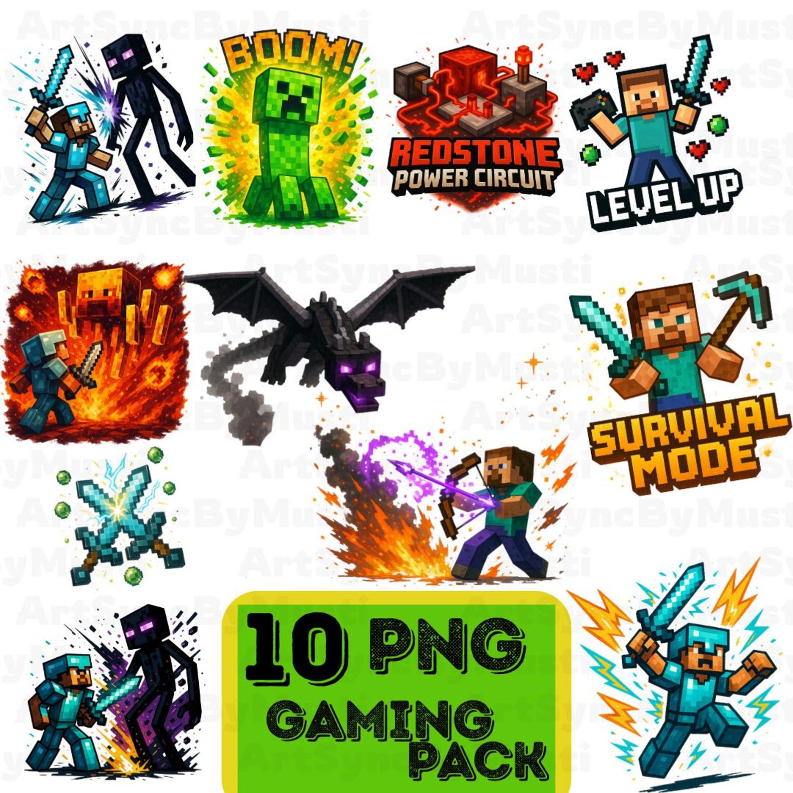 Gaming PNG Pack | 10 High-resolution Sublimation Designs | Gamer ...
