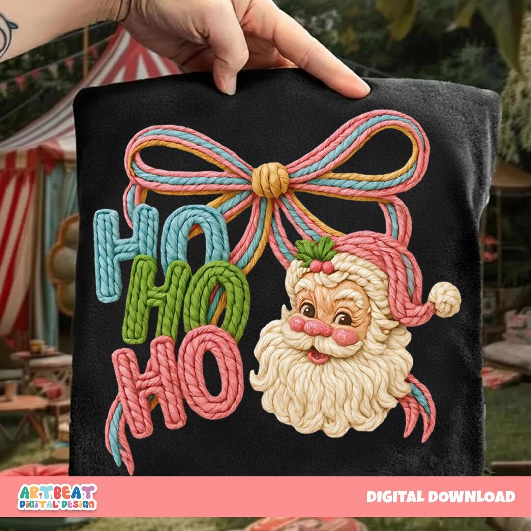 Merry Christmas Hohoho Coquette PNG – Cute Cartoon Christmas PNG – 2025 ...
