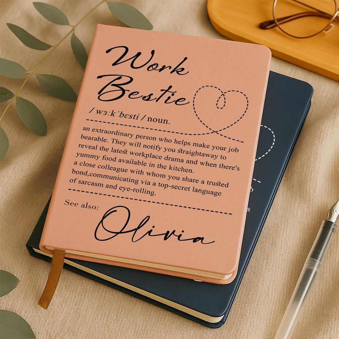 Personalized Work Bestie Notebook, Work Bestie Definition Journal ...