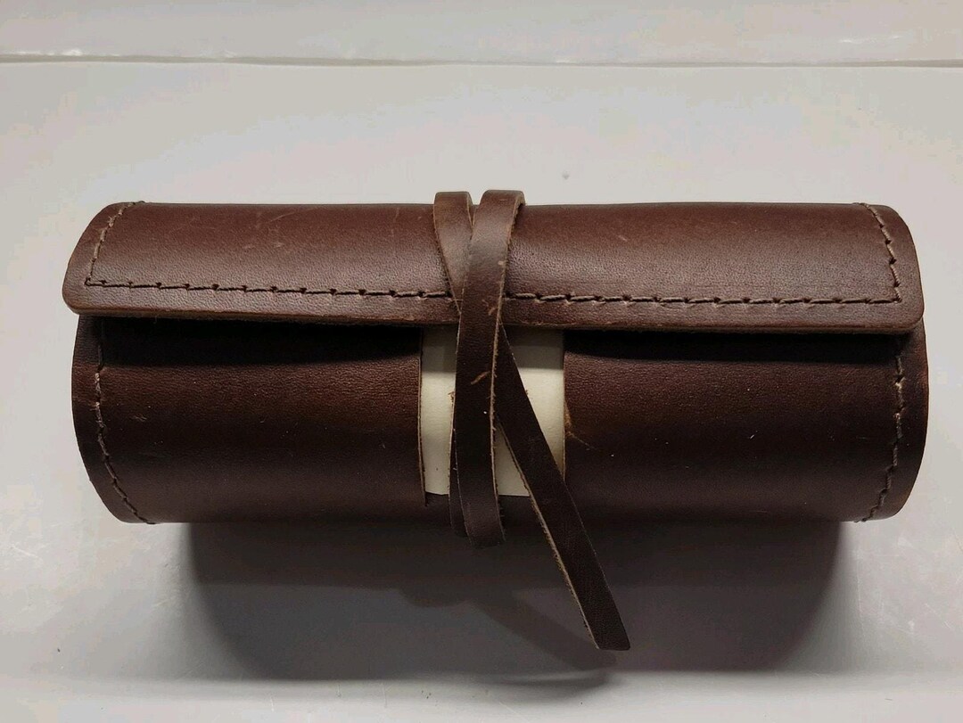 Rustico Saddle Leather Sidekick Organizer Bag Roll - Etsy