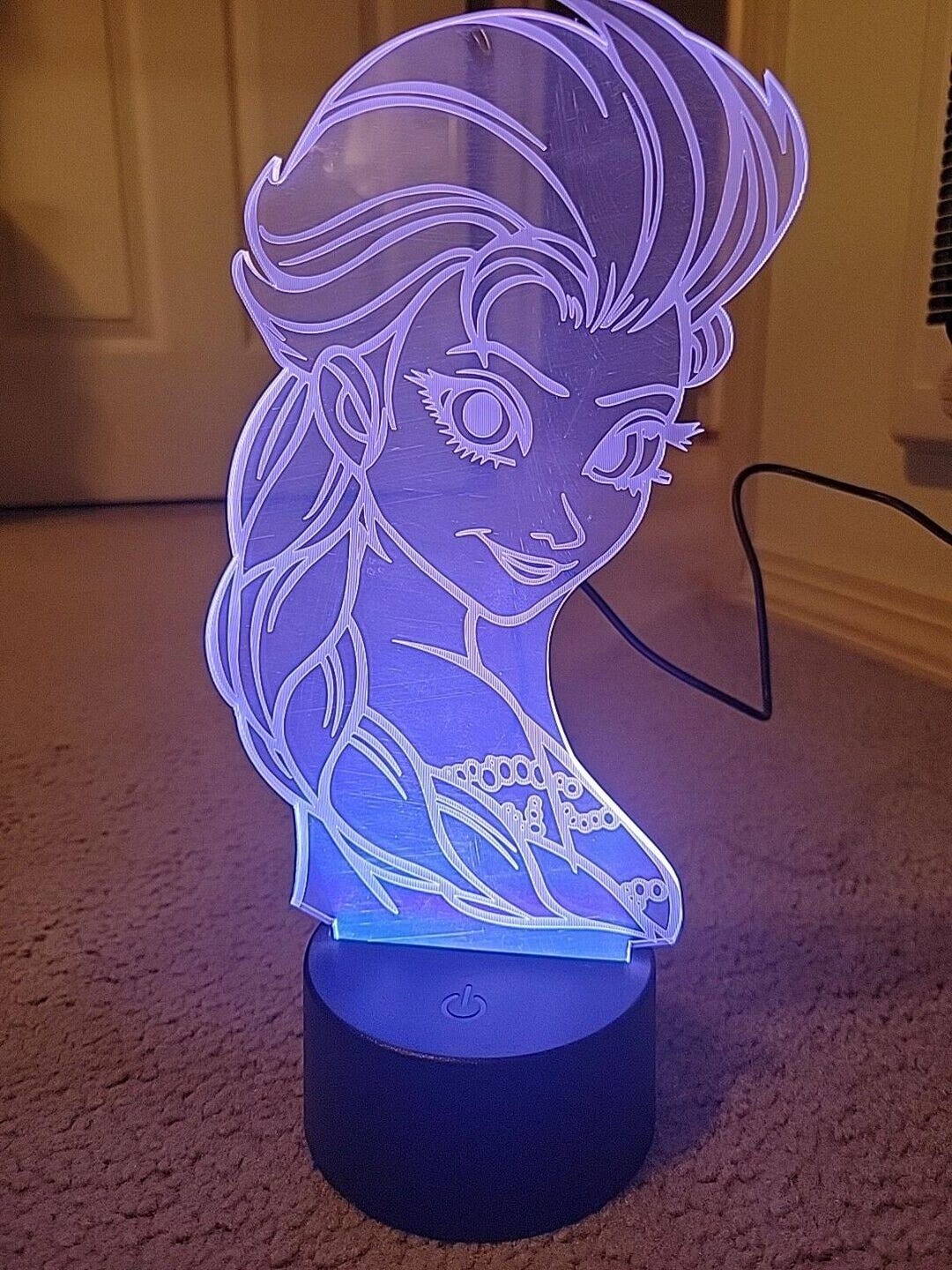 ELSA FROZEN Light up Color Changing Desk Night Light Lamp LED - Etsy