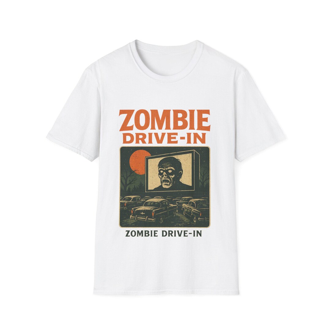 Vintage Zombie Drive-in T-shirt, Halloween Shirt, Horror Movie Apparel ...