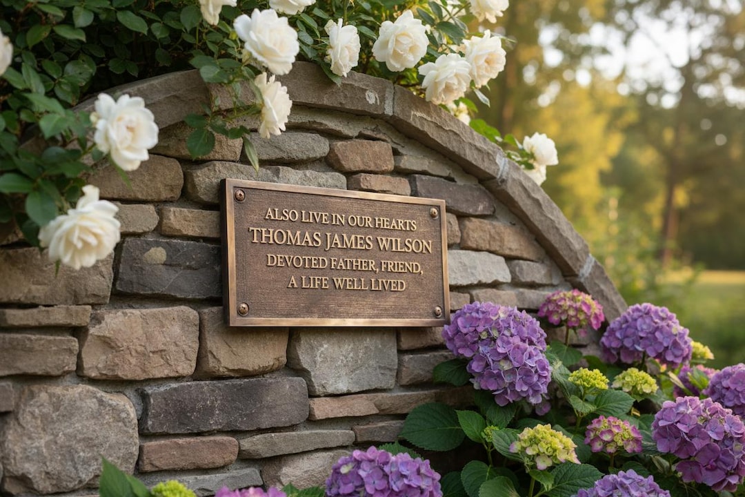 Custom Bronze Memorial Plaque – Remembrance in Loving Memory Sign - Etsy