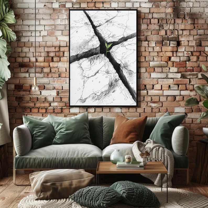Green Sprout Sketch Print | Resilience Wall Art - Etsy