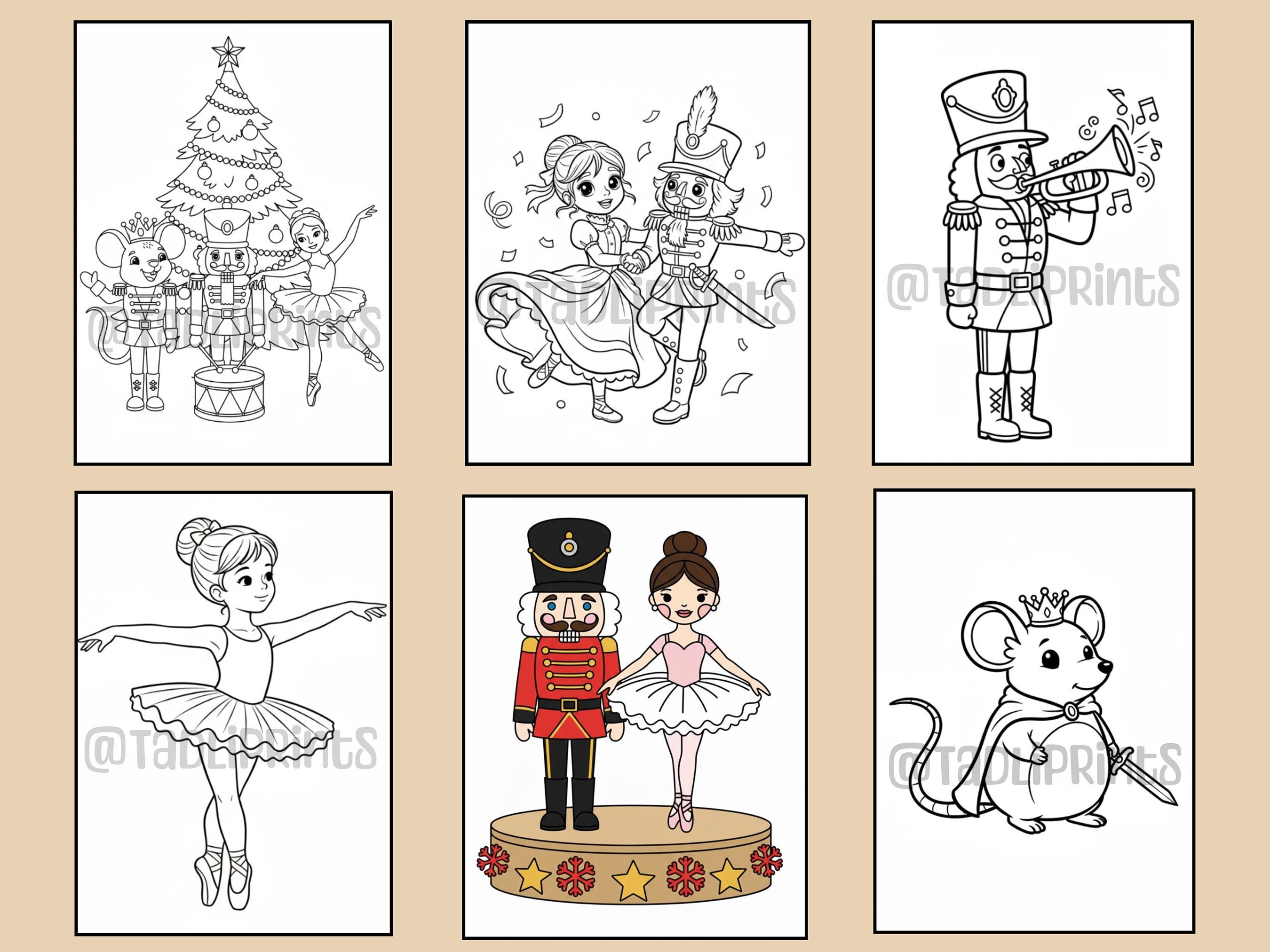 Nutcracker Coloring Pages: 30 Printable Christmas Holiday Sheets PDF ...