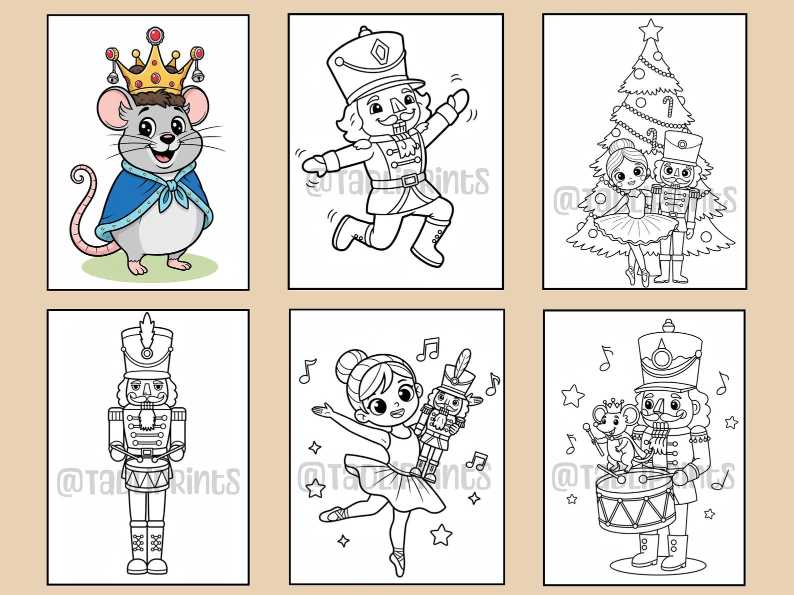 Nutcracker Coloring Pages: 30 Printable Christmas Holiday Sheets PDF ...