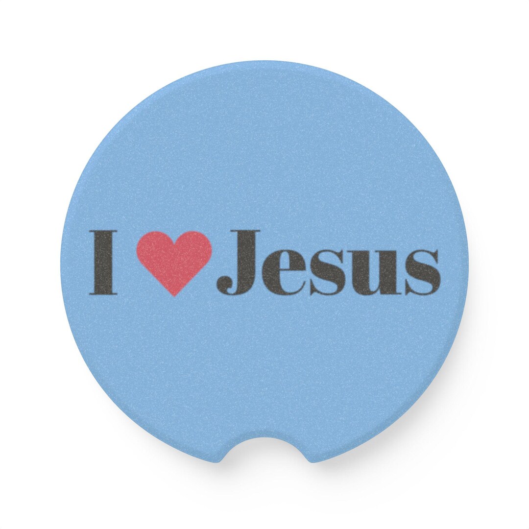 I Love Jesus Car Coaster: Christian Auto Decor, Faith Gift - Etsy