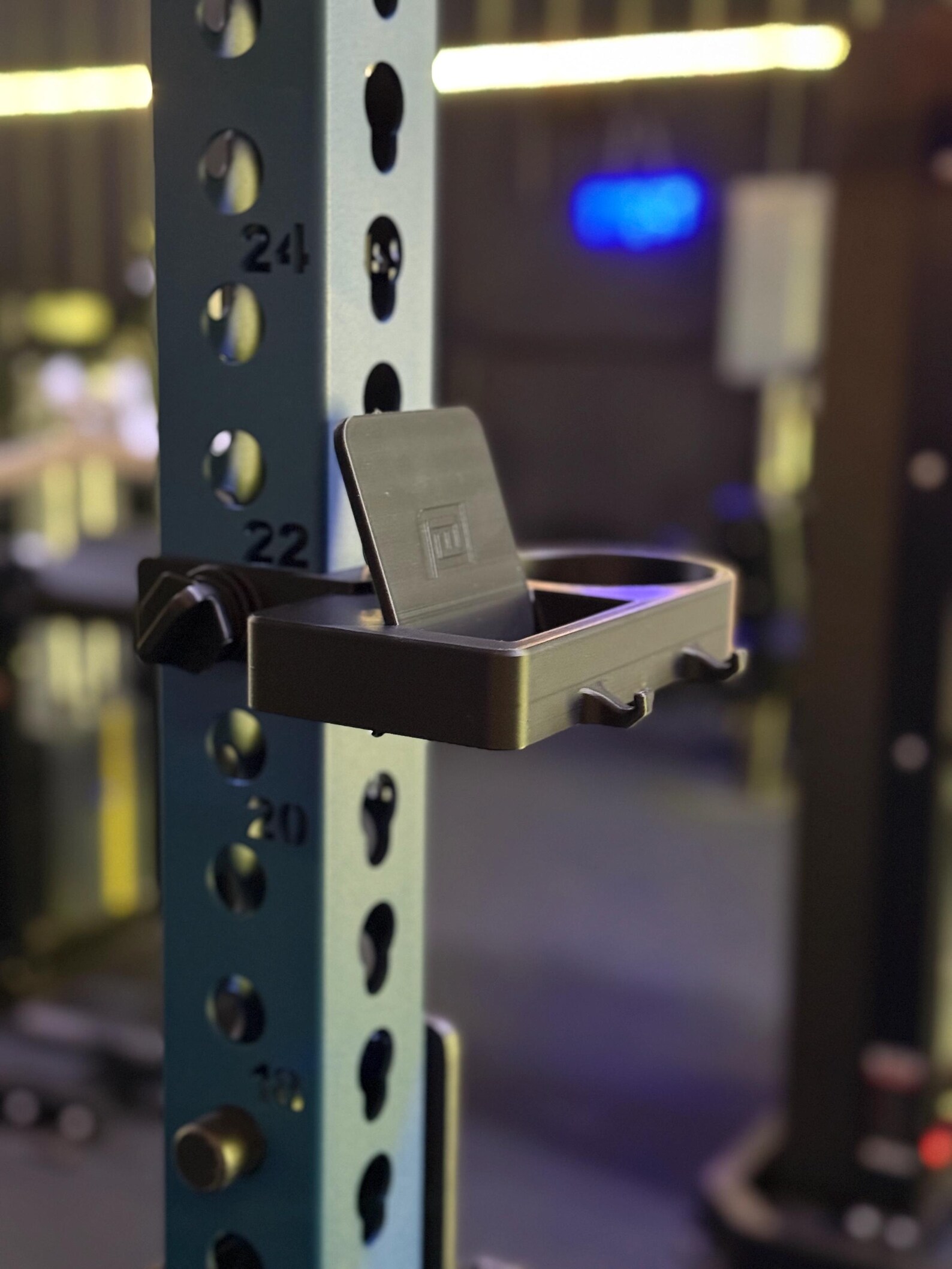 Perry Perch Clamp- 3d Printed Gym Rack Organizer | Phone & Bottle ...