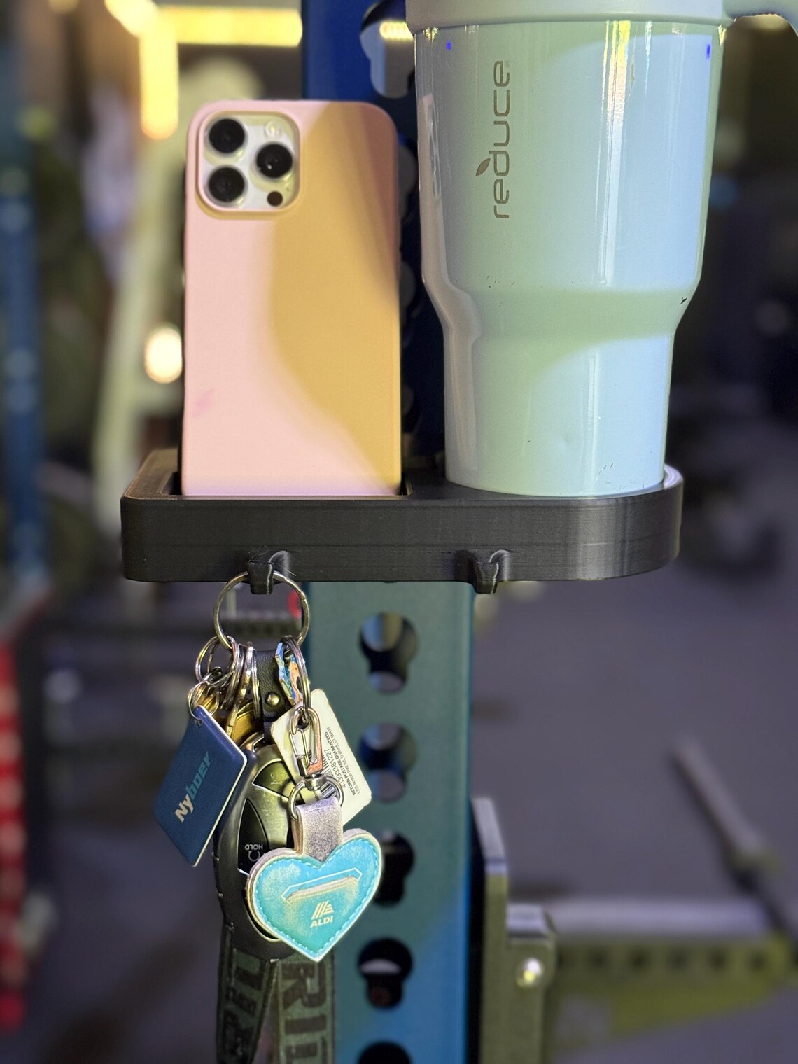 Perry Perch Clamp- 3d Printed Gym Rack Organizer | Phone & Bottle ...
