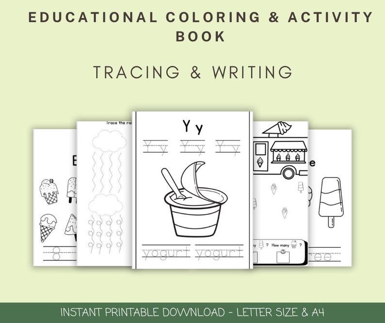 Toddler Learning Coloring Book: Shapes, Numbers, Letters (digital ...