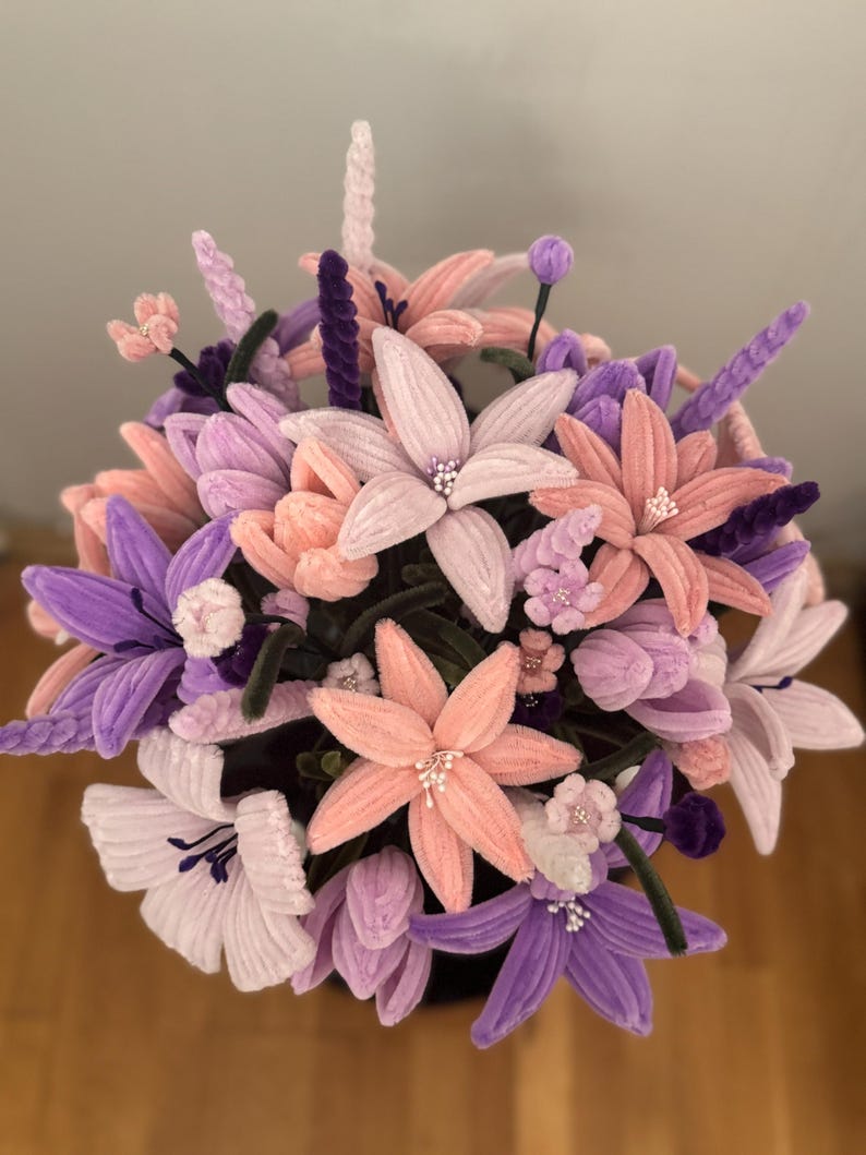 Customizable Chenille Stem Flowers | Handmade Forever Blooms | Unique ...