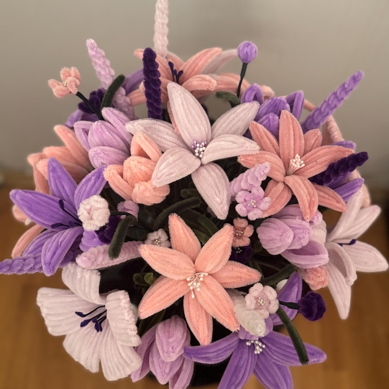 Fuzzy Wire Bouquet - Etsy