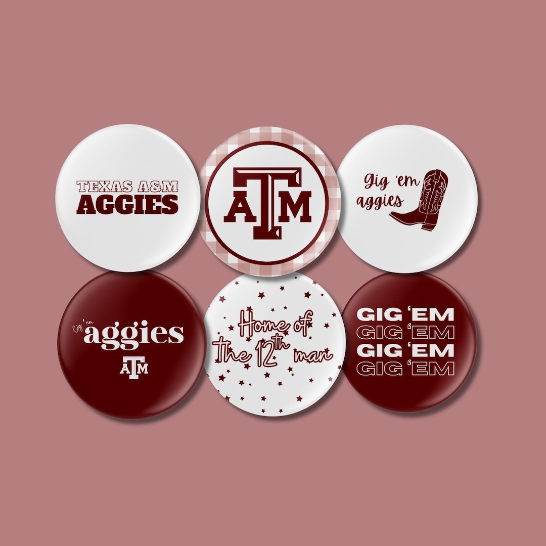 Texas A&M University Buttons (pack of 3) - Etsy
