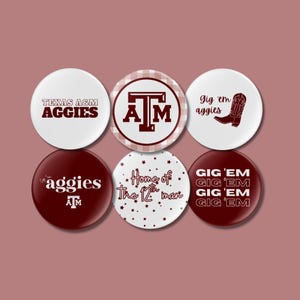 Texas A&M University Buttons (pack of 3) - Etsy