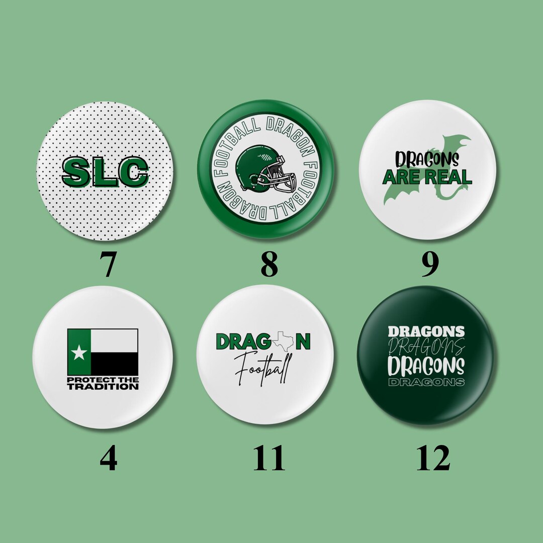 Carroll Dragon Buttons (pack of 5) - Etsy