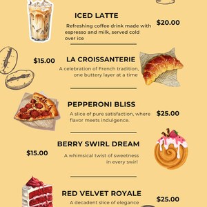 Editable Cafe Menu Template: Modern Coffee Shop Price List (canva ...
