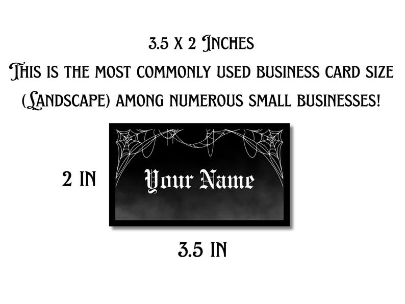 Goth Spooky Business Card Template | Editable Canva Design | Instant ...