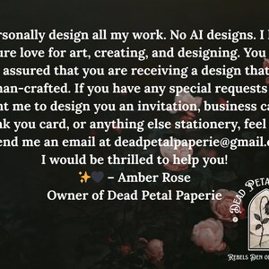 Goth Spooky Business Card Template | Editable Canva Design | Instant ...