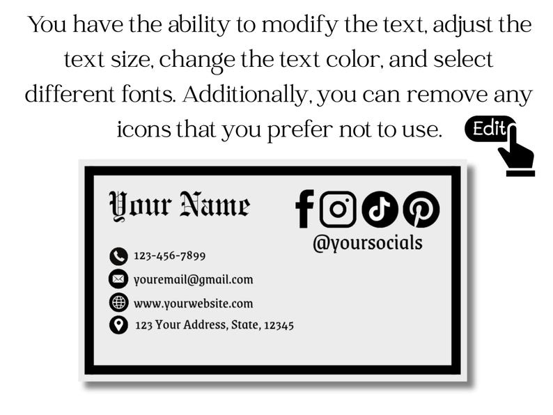 Goth Business Card Template: Crow and Skull Design (instant Download ...