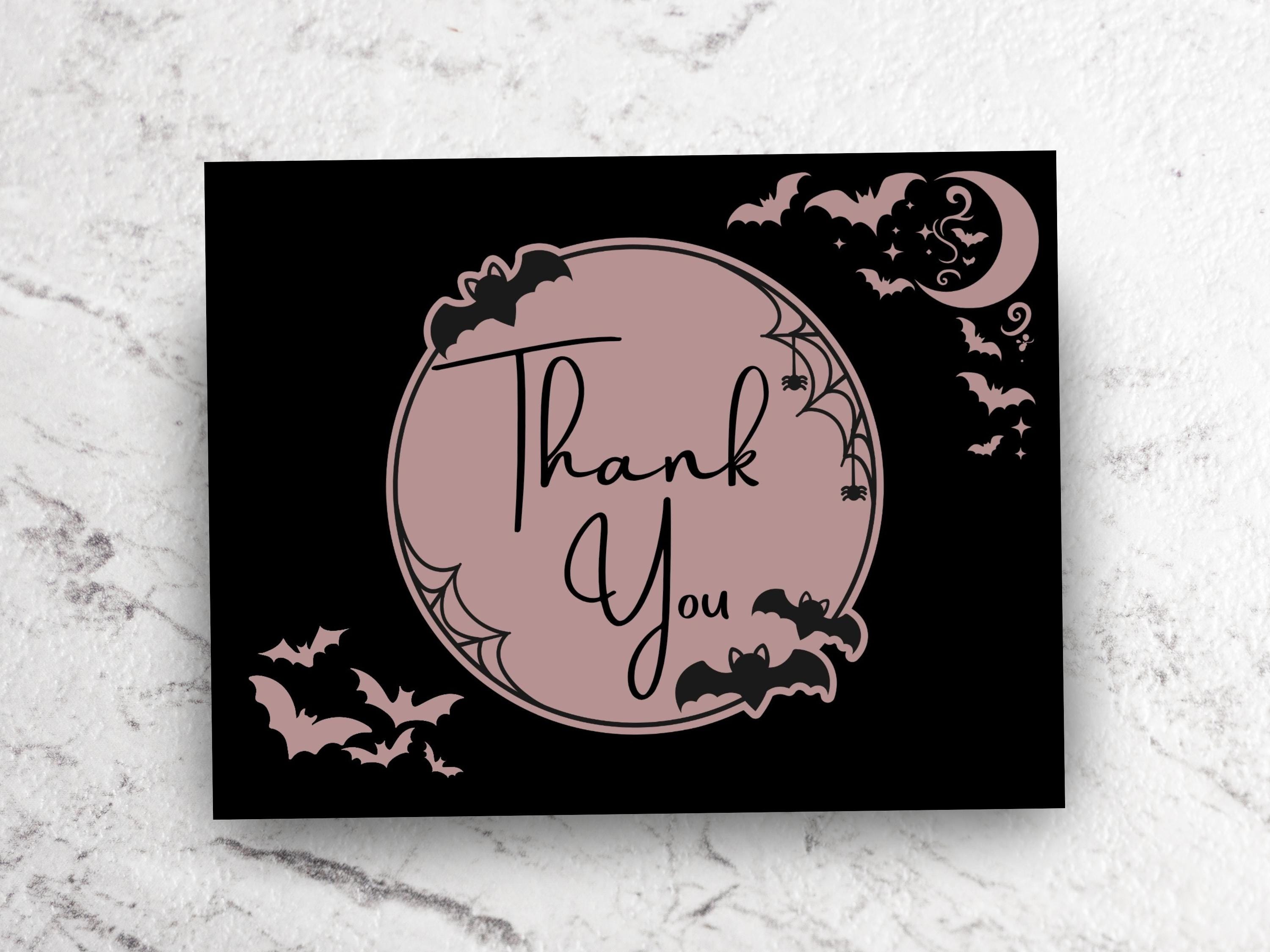 Gothic Thank You Business Card Template | Instant Download - Etsy