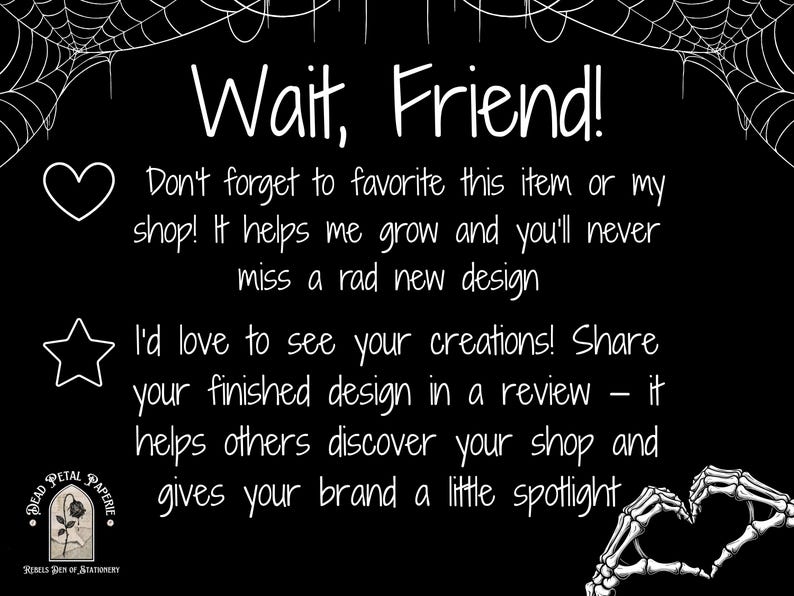Goth Spooky Business Card Template | Editable Canva Design | Instant ...