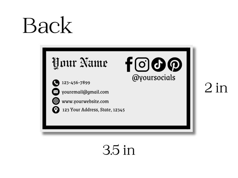 Goth Business Card Template: Crow and Skull Design (instant Download ...