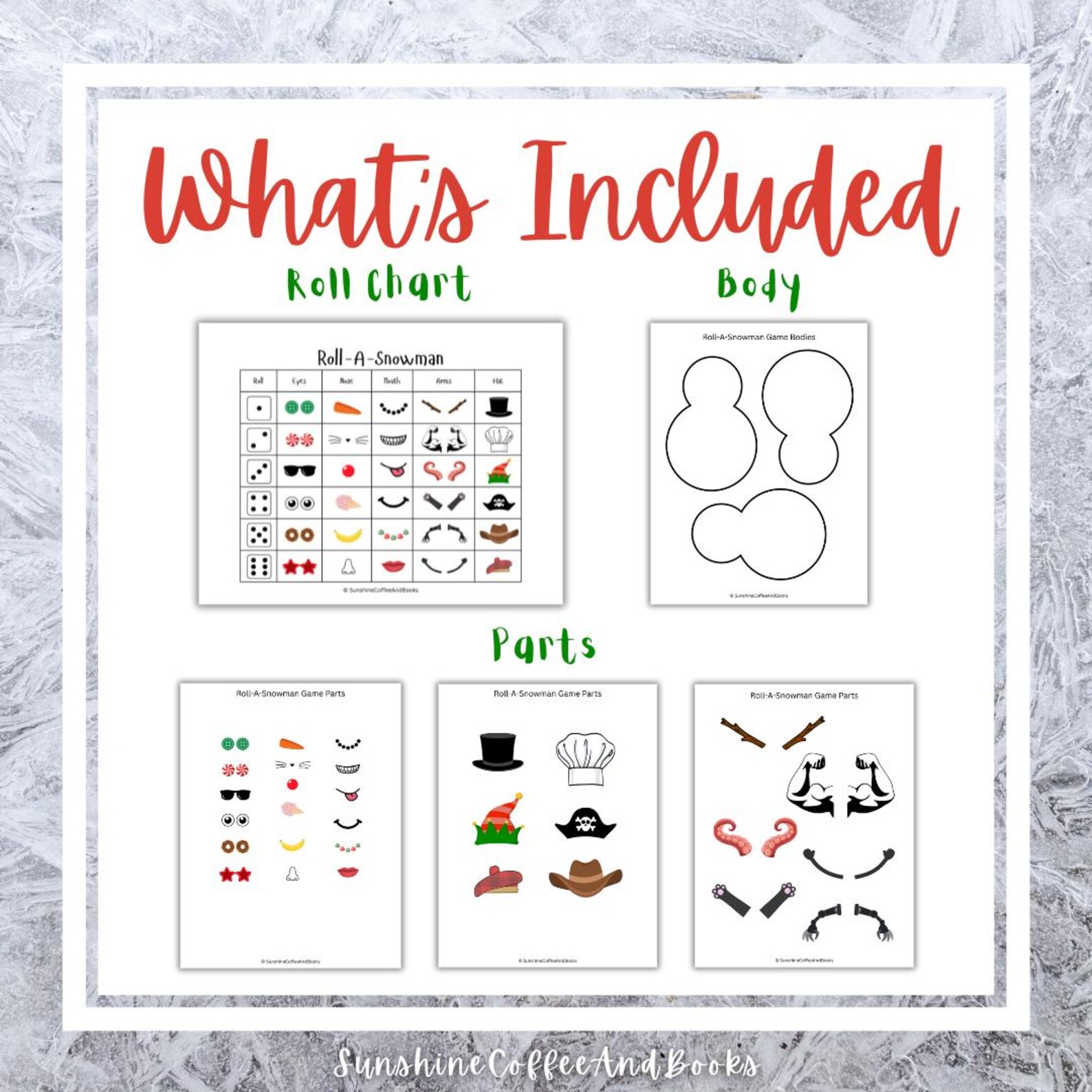 Roll-a-snowman Printable Game | Winter Activity for Kids | Instant PDF ...