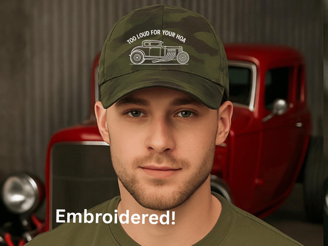 Too Loud Hot Rod Dad Hat: Embroidered Classic Car Cap - Etsy
