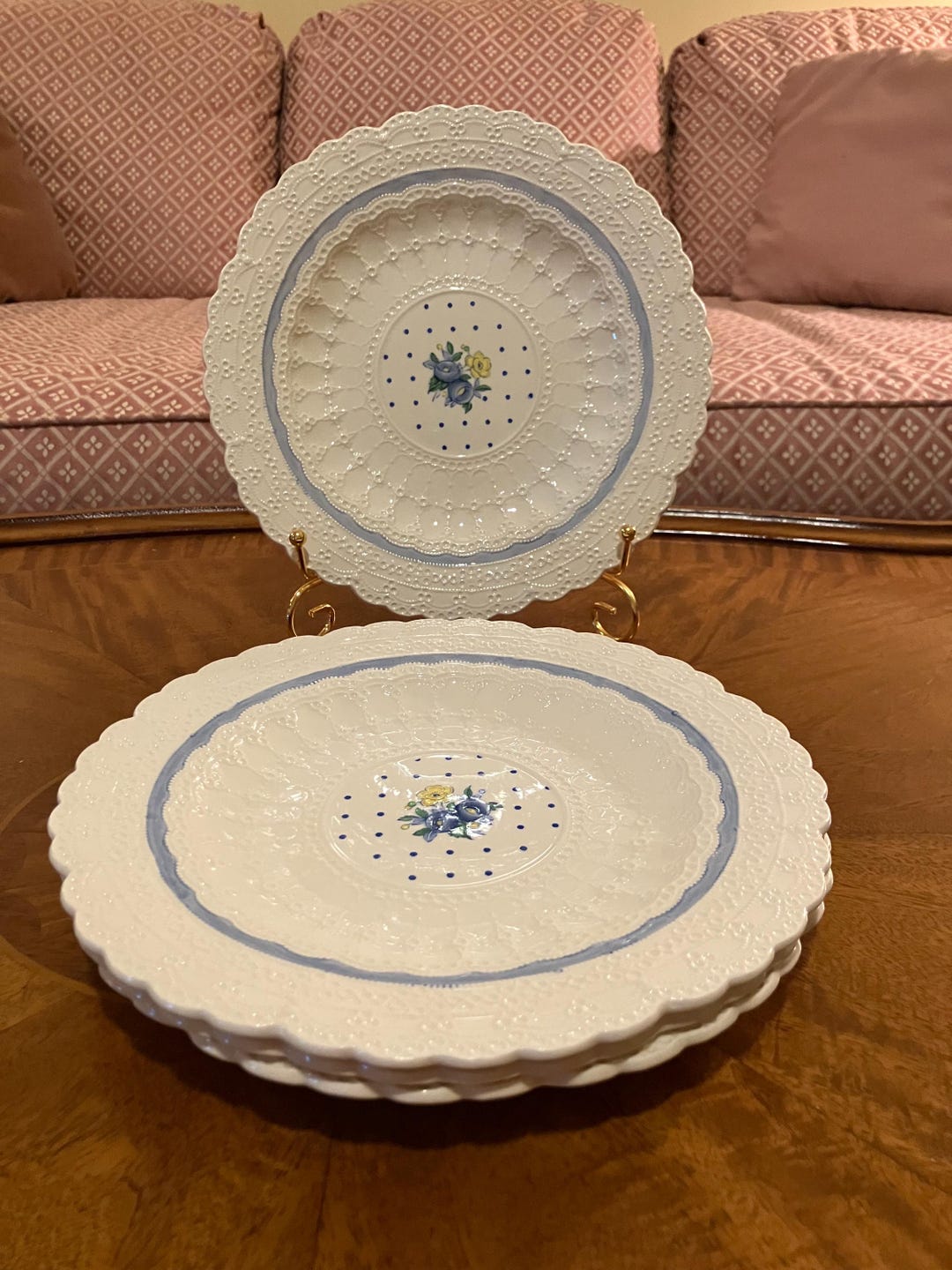 Spode’s Jewel Old Concord Vintage Set of 4 Plates 9 1/8” Beautiful!! - Etsy