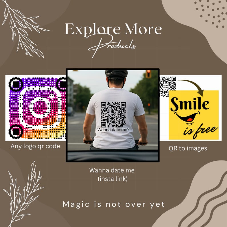 Customizable QR Code Design for Social Media, Website, Gifts (digital ...