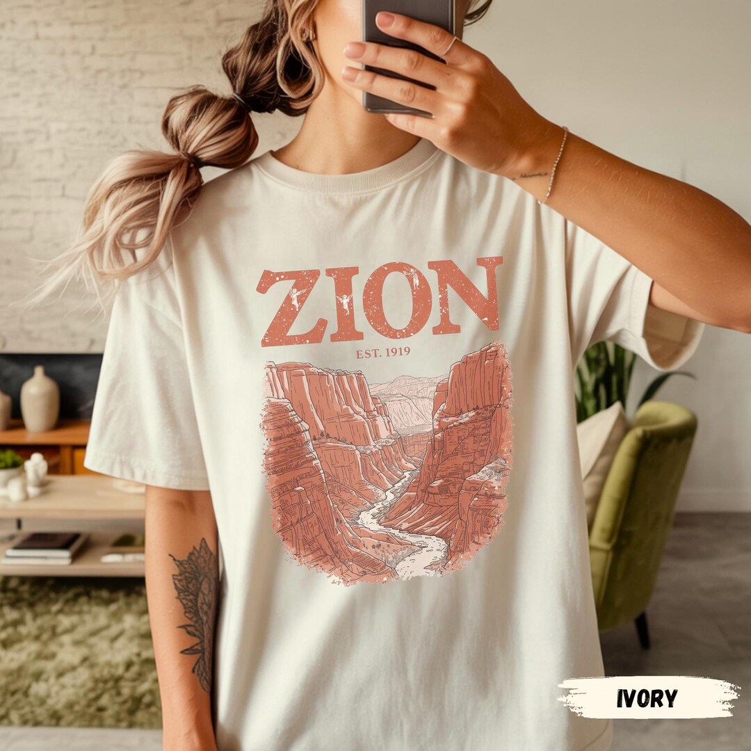 National Park T-shirt Zion Shirt Vintage Hiking Tee Nature Lover Gift ...