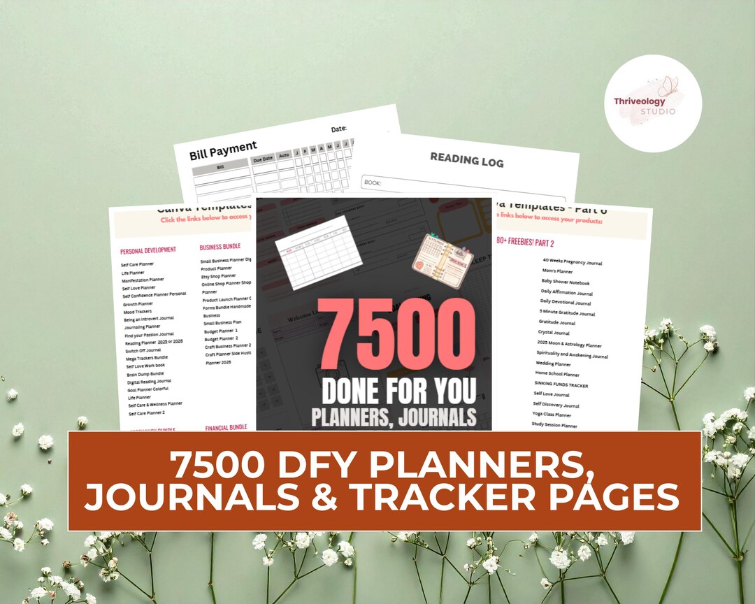 7500+ Page Canva Template Bundle | Business, Wellness & Planning - Etsy