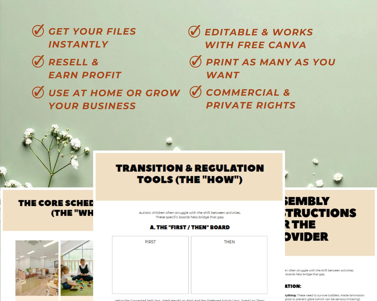 Visual Schedule Cards: Daycare Routine - Editable Canva Template - Etsy